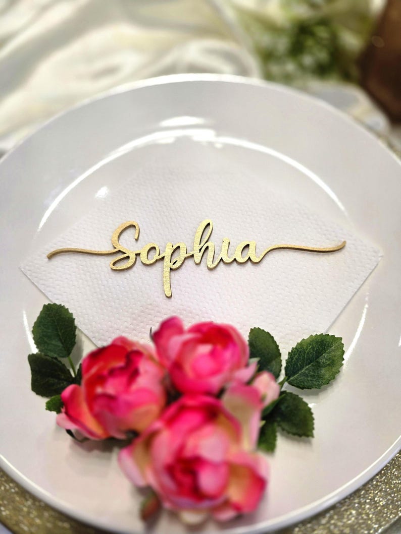 Personalized Wedding Place Cards Wooden Place Cards Name Plates for ...