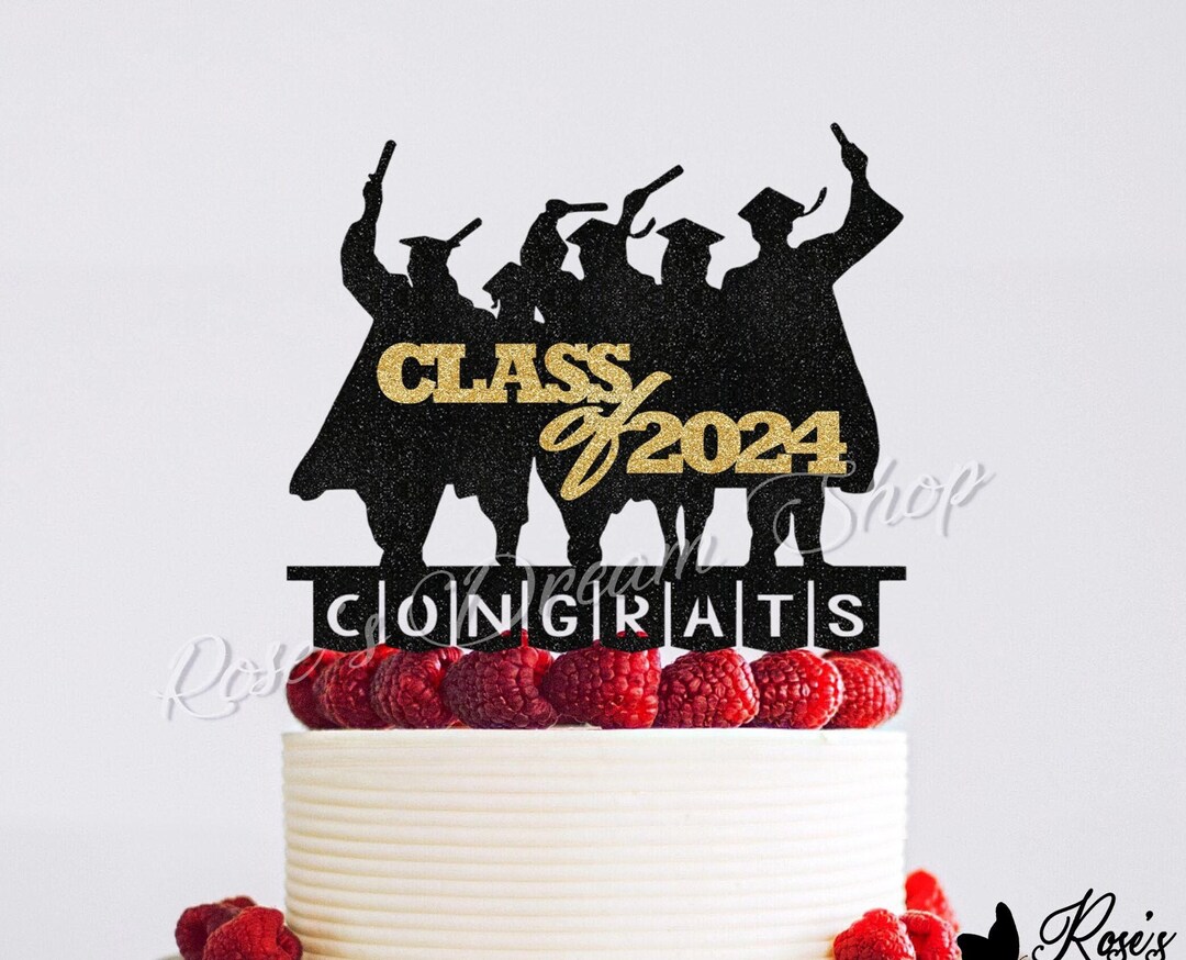 Custom Graduation Cake Topper Class of 2025, Personalized Cake Topper ...