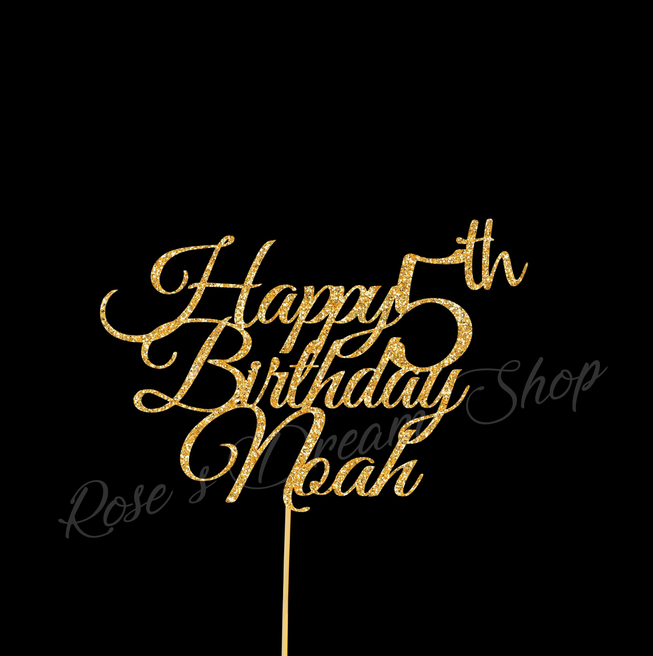 5th Birthday cake topper Personalized Birthday cake topper | Etsy