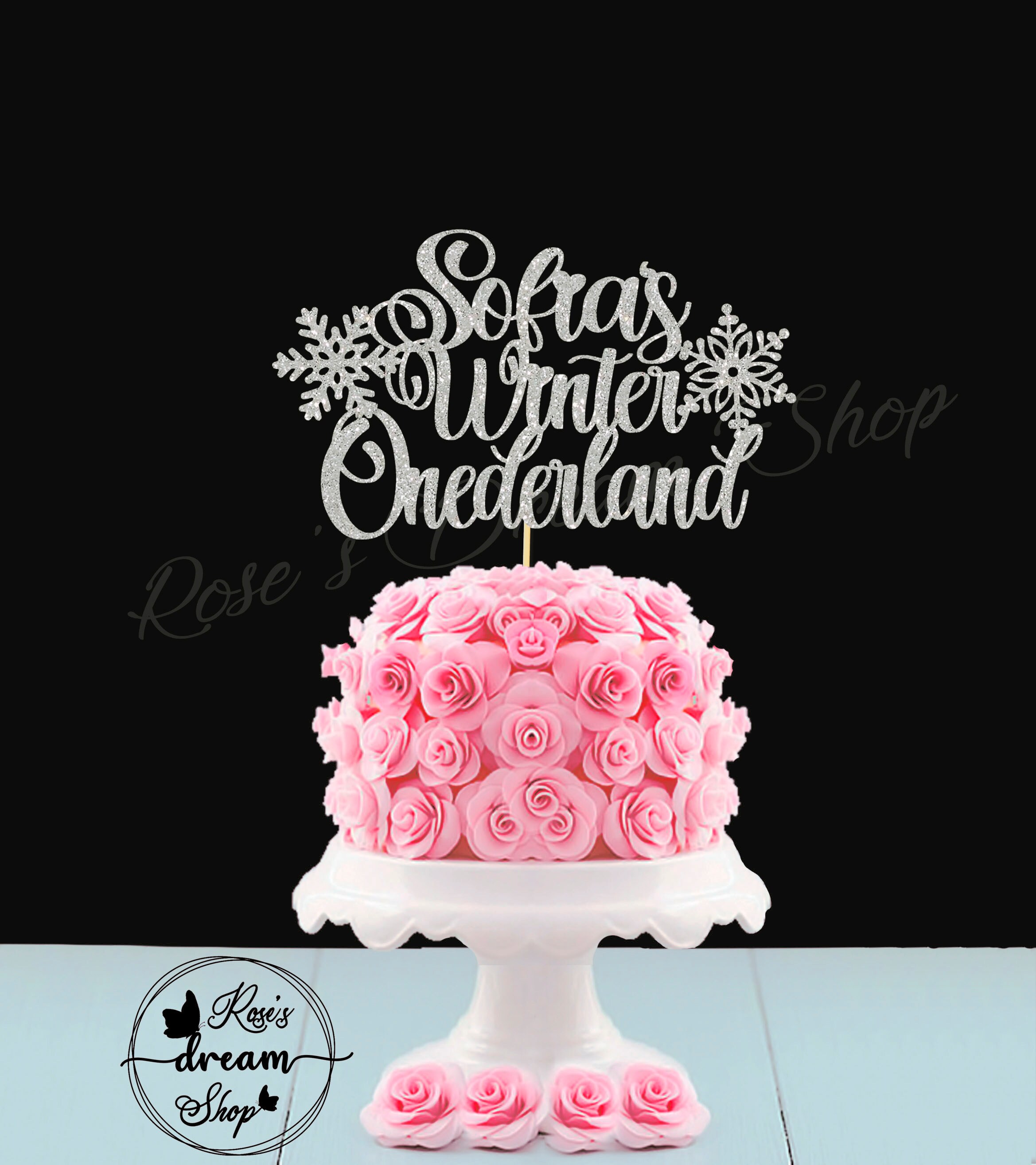 First Birthday Cake Topper Winter Wonderland Cake Topper ANY - Etsy