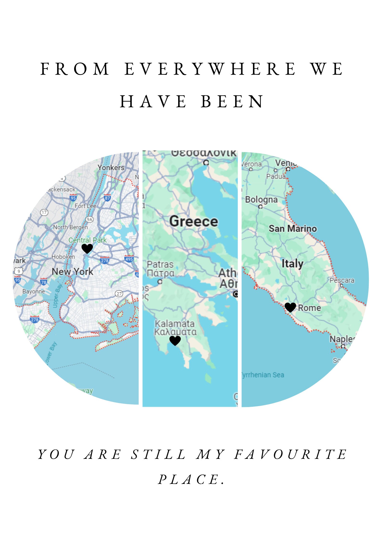 From Everywhere We’ve Been - Travel Map - Etsy