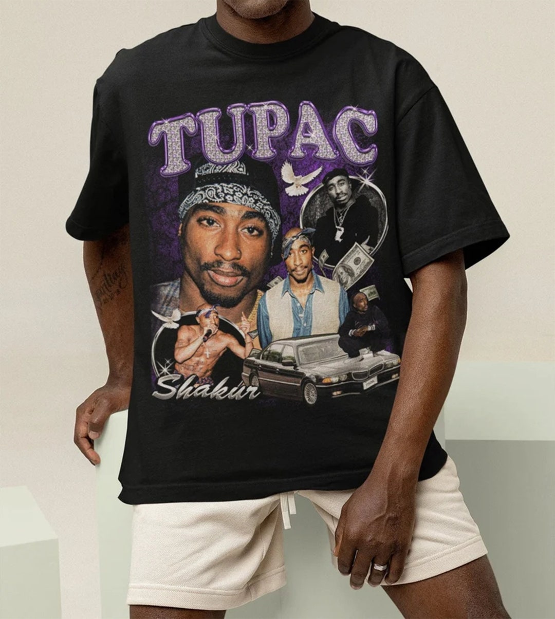 Retro Tupac Shakur Rap Vintage 90s Graphic T-shirt 2PAC Rap Hip Hop ...