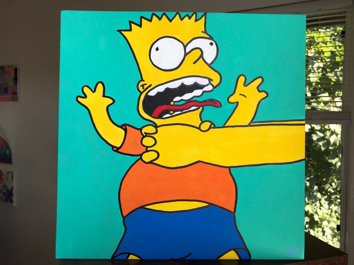 Bart Simpson The Simpsons Acrylic Painting | Etsy