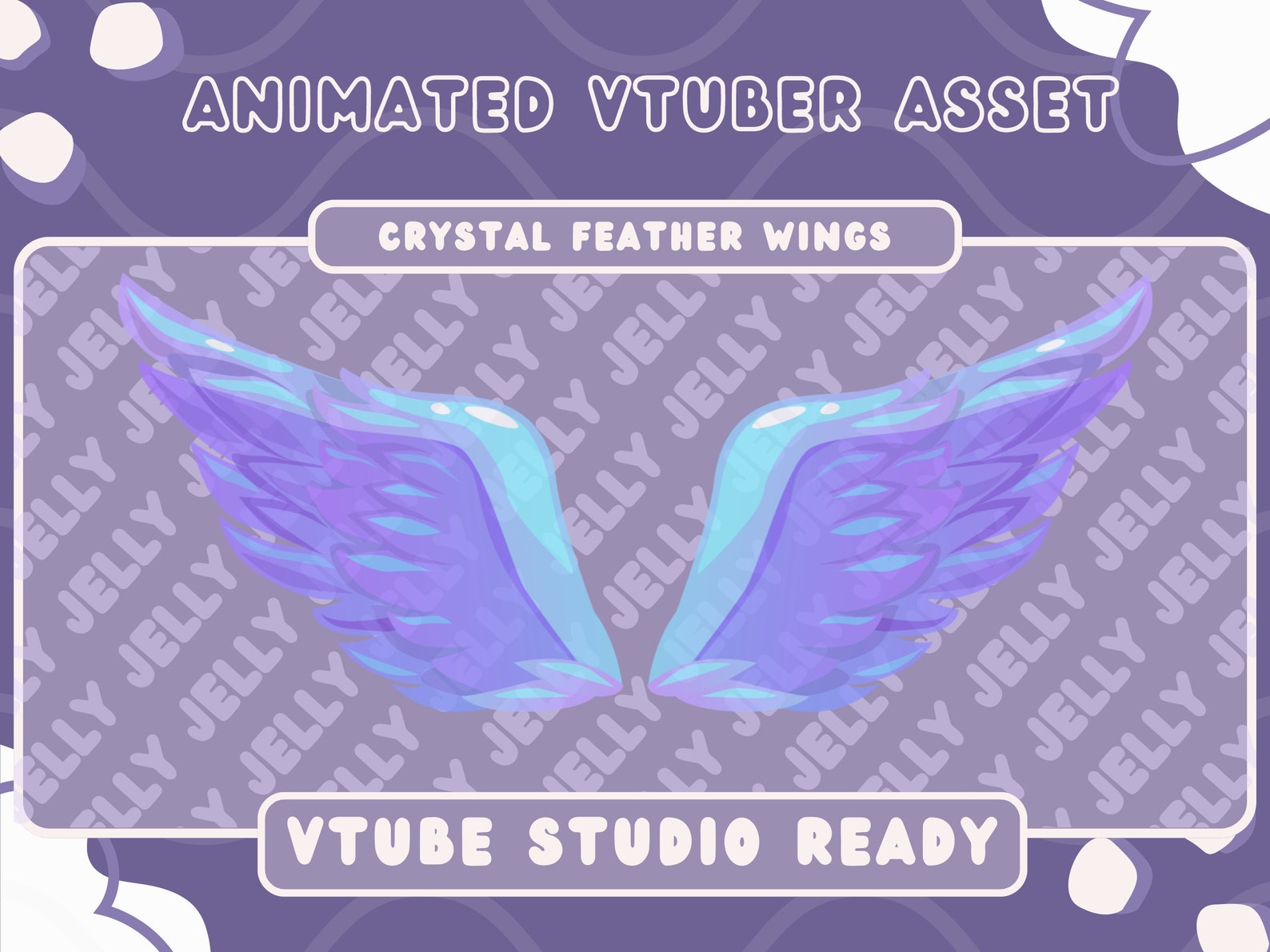 Animated Crystal Wings Vtuber Asset – Stream Overlay (digital Download ...
