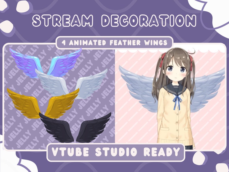 Animated Feather Wings BUNDLE Vtuber Asset Stream Decoration - Etsy
