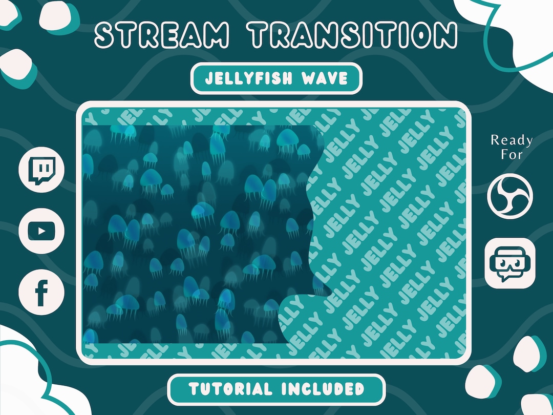 Jellyfish Transition Stinger - Jelly Wave - Ocean - Video - Overlay ...