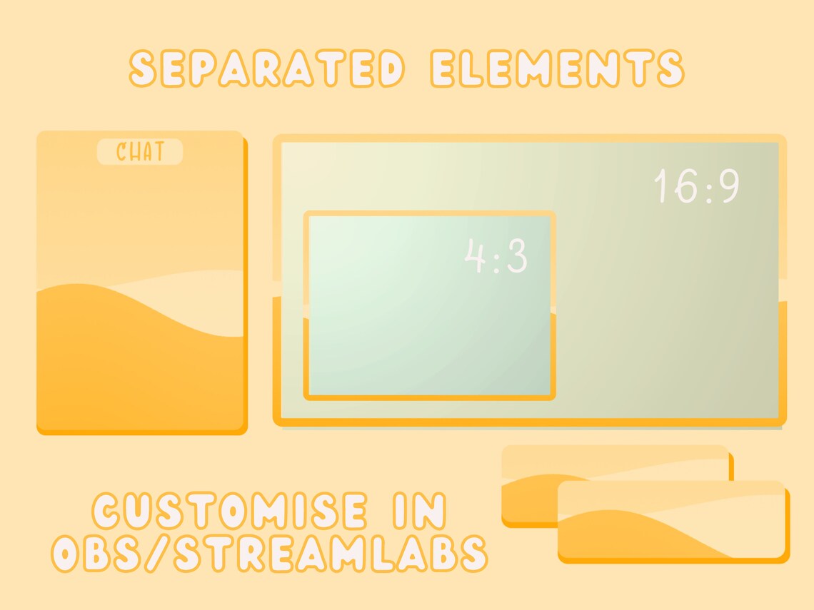 Minimal Waves Animated Overlay Package - Yellow - Video - Borders ...