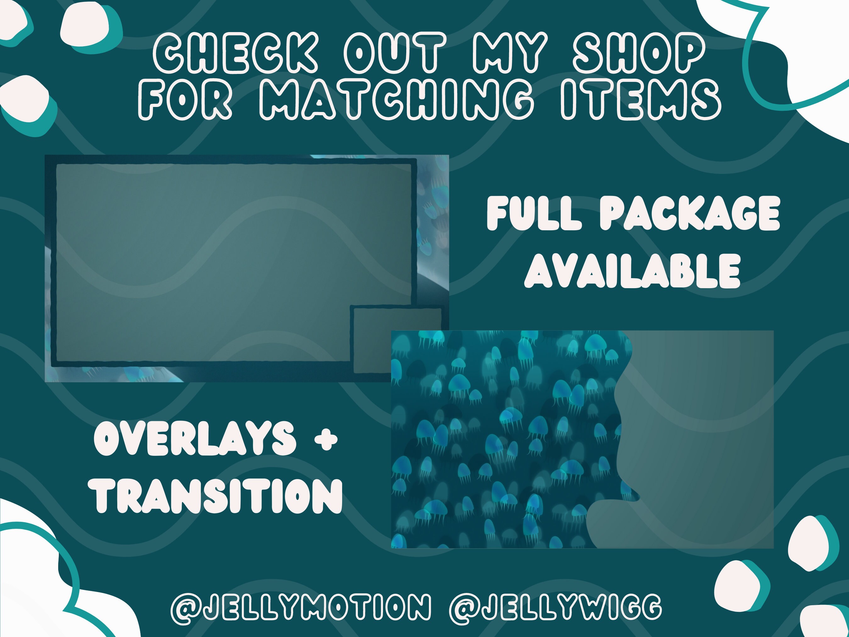 Animated Screens Glowing Jellyfish - Twitch - Jelly Ocean - Video ...