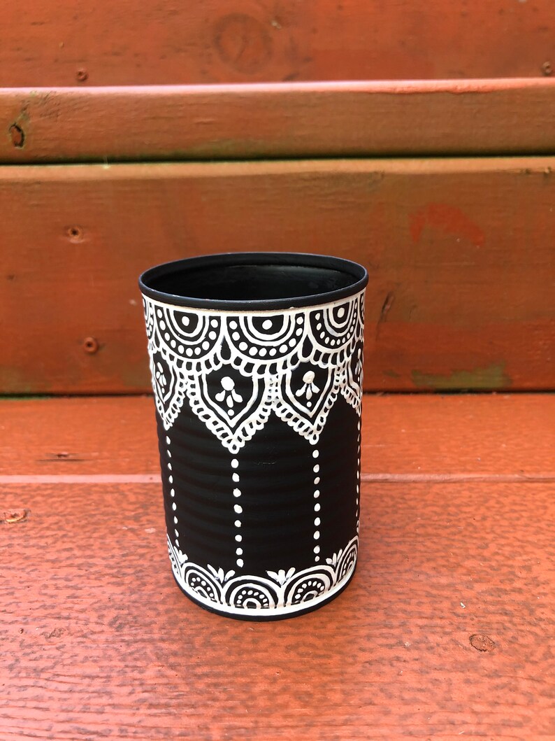 Hand Painted Upcycled Tin Can - Etsy