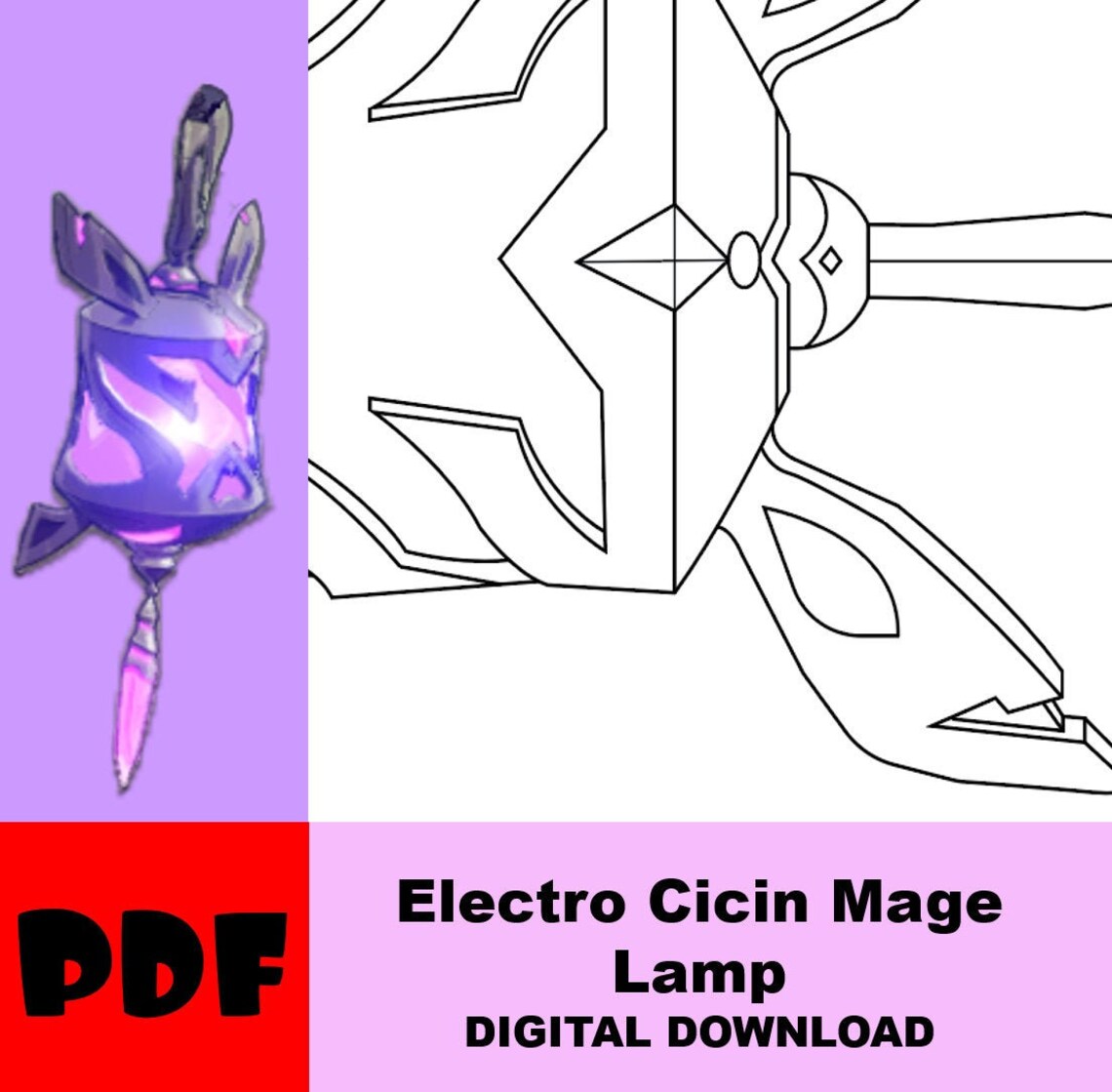 Electro Cicin Mage Lamp Genshin Impact Pattern - Etsy Ireland