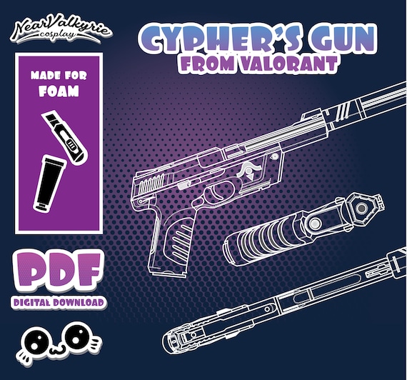 Cypher's Gun Valorant PDF Blueprint - Etsy