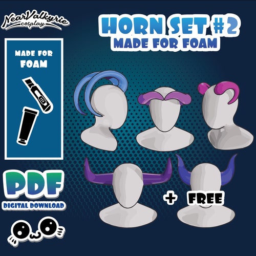 Foam Horn Patterns Set 2 - Etsy