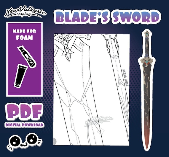 Sword Model Blueprints ArtStation Commission: Custom D&D Sword 3d