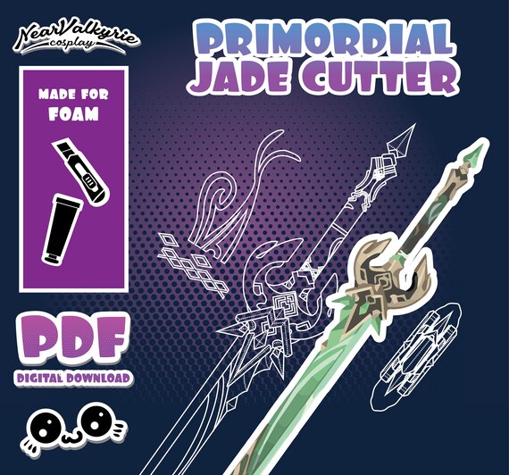 Primordial Jade Cutter Genshin Impact PDF Blueprint - Etsy Australia