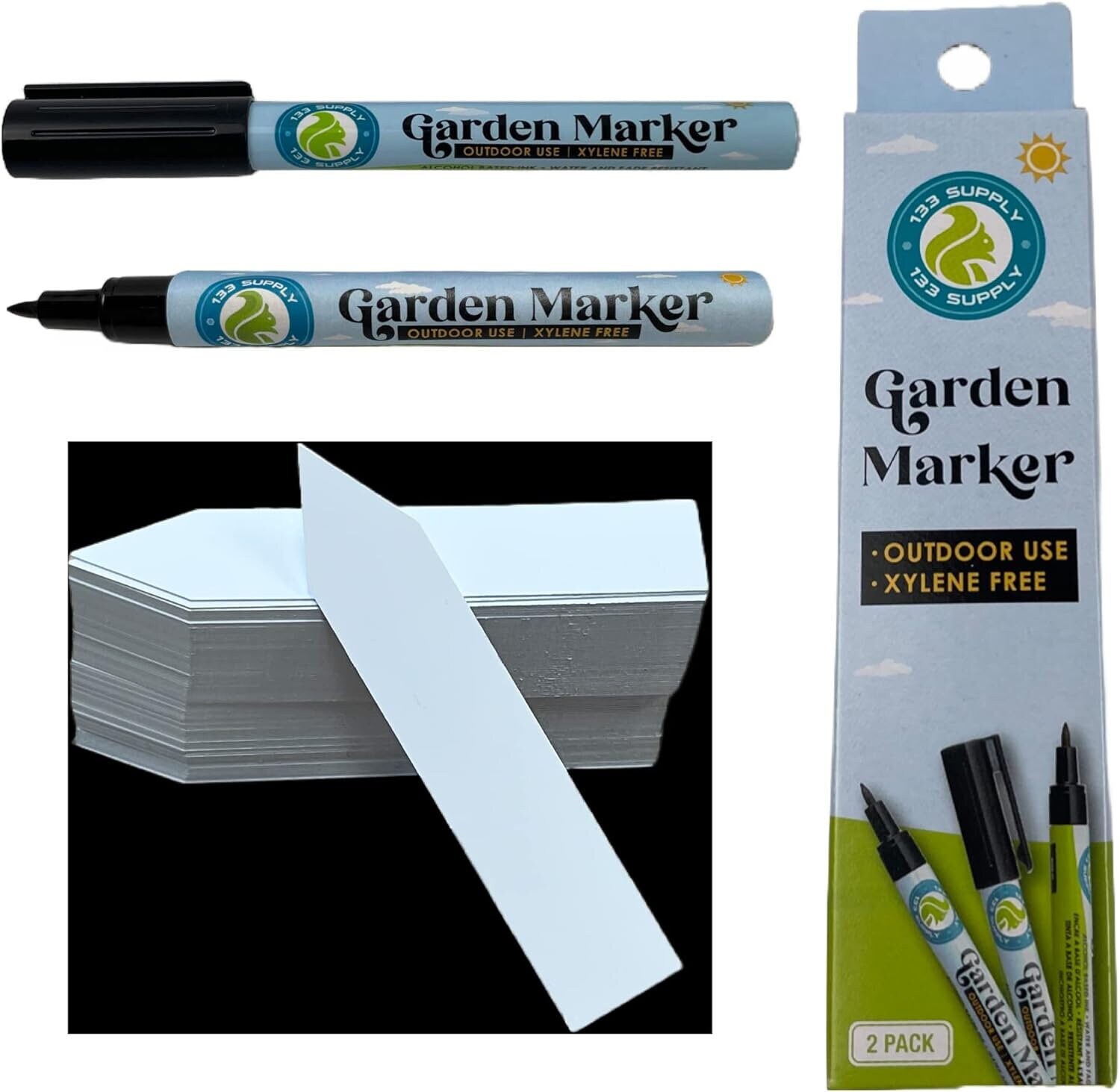 100 Pack 4" Plastic Plant Labels for Seedlings With 2 Pack of UV and ...
