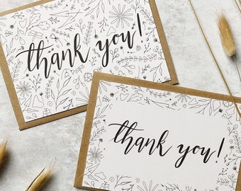 Mini Thank You Cards Message Cards, Wedding Cards, Party Cards ...