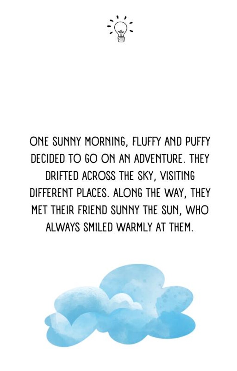 The Cloud Adventure | Digital Book for Children - Etsy