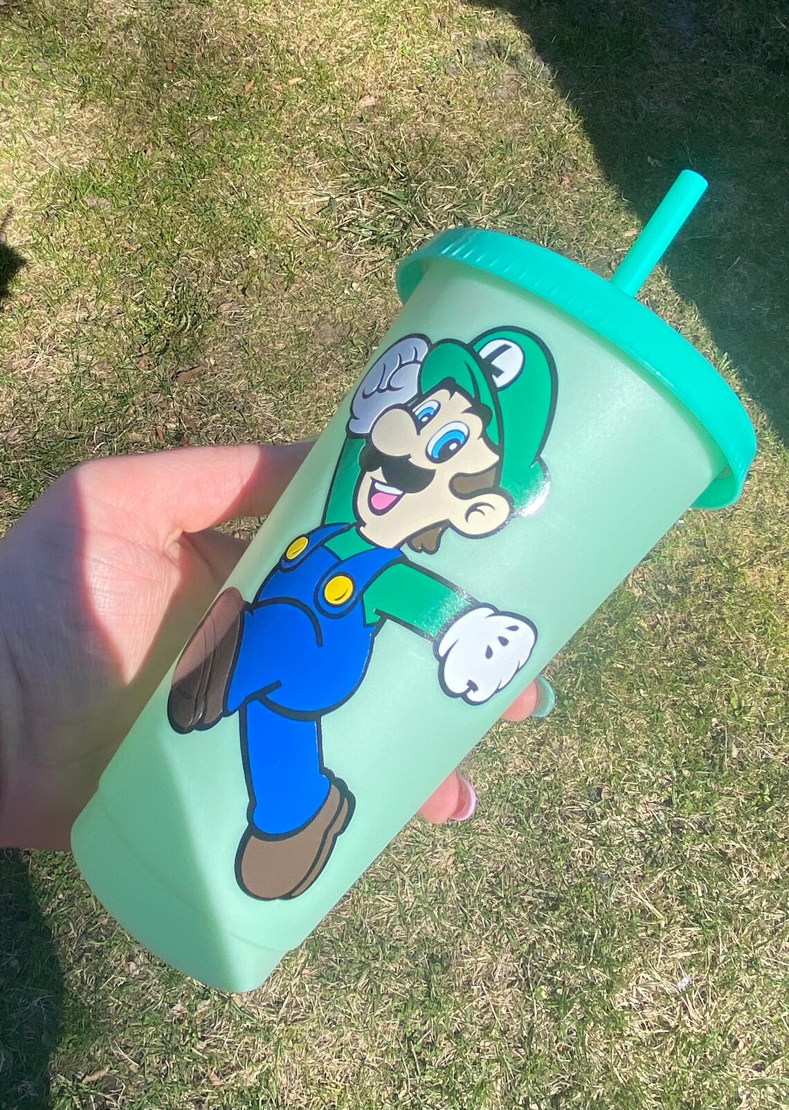 Luigi Super Mario Super Mario Cup Mario Color Changing | Etsy