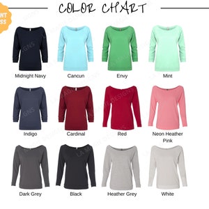 Next Level 6951 Color Chart Editable|next Level Raglan| N6951|color ...