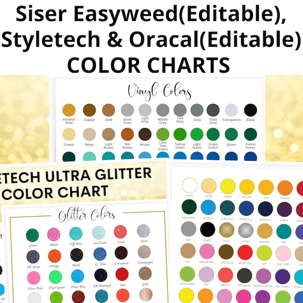 Htvront Color Chart - Etsy UK