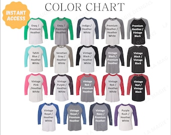 Editable Next Level 1533 Color Chart all Colorsn1533 next - Etsy