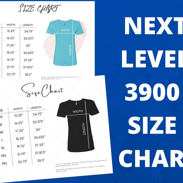 Next Level 3900 Color Chart - Etsy