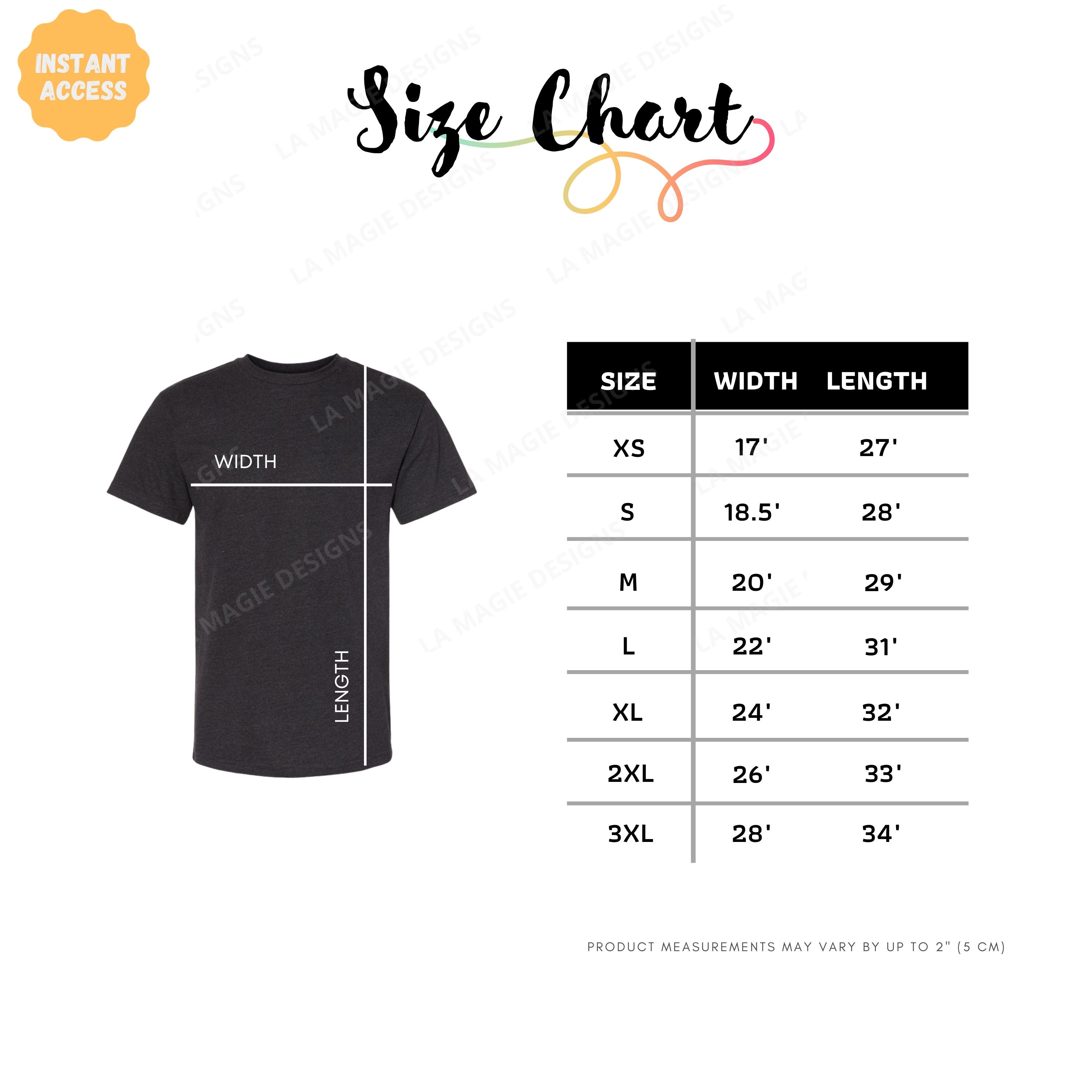 Next Level 4600 Size Chart|n4600|eco Heavyweight Tee Color| Next Level ...
