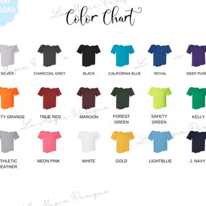 Jerzees 21MR Color Chart|all Colros|jerzees Dri Power Poly T-shirt Size ...