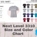 Next Level 6010 Color Chart All Colors N6010 Color Guide triblend Short ...