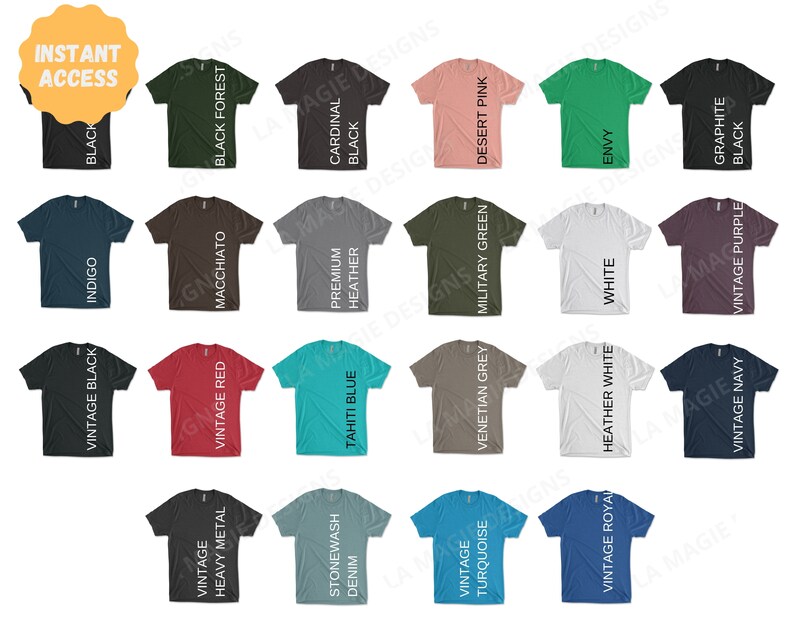 Next Level 6010 Color Chart | All Colors | N6010 | Color Guide ...
