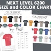Next Level 6010 Color Chart All Colors N6010 Color Guide triblend Short ...