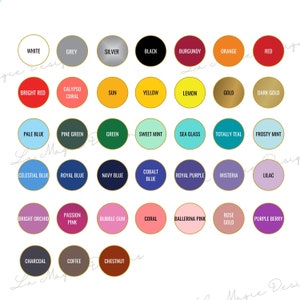 Editable Siser Stetch Color Chart|htv Color Chart for Siser Stretch HTV ...