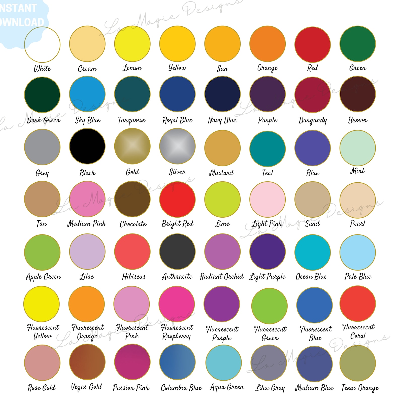 Siser Easyweed Color Chart - HTV Color Chart for Sisterweed P.S. Film ...