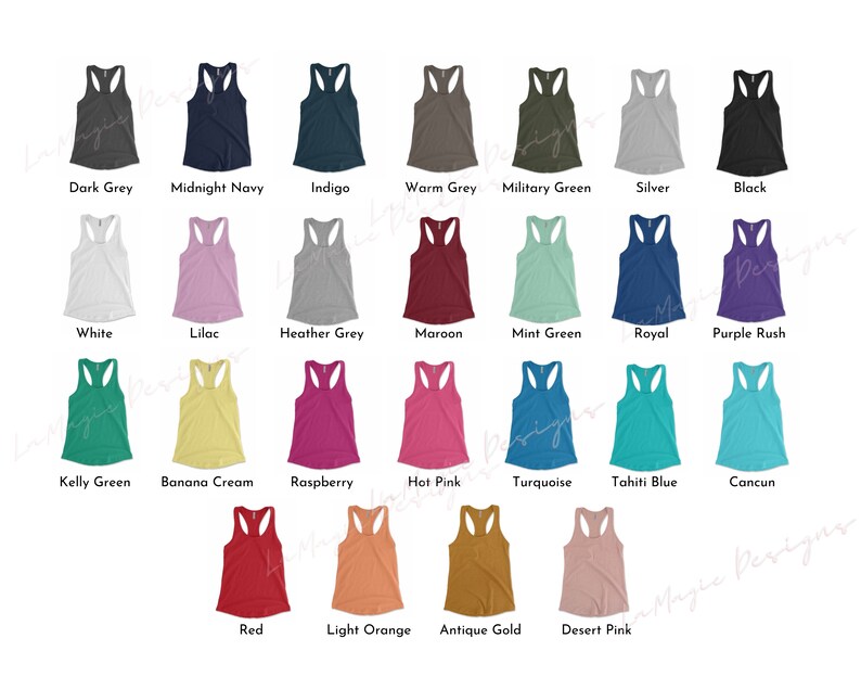 Editable Next Level 1533 Color Chart |all Colors|n1533 |next Level Tank ...