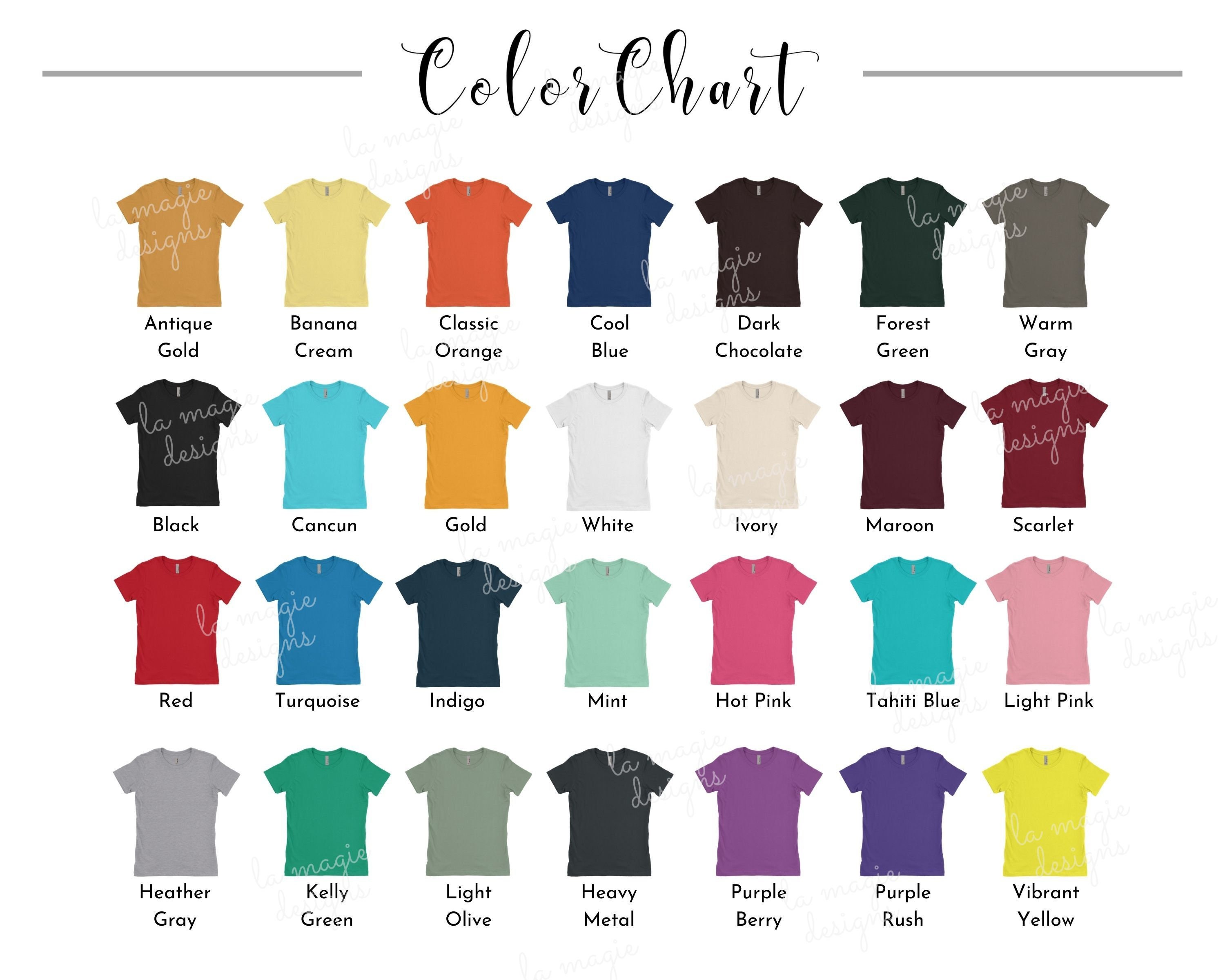 Next Level 3900 Size Chartnext Level 3900 Color - Etsy UK