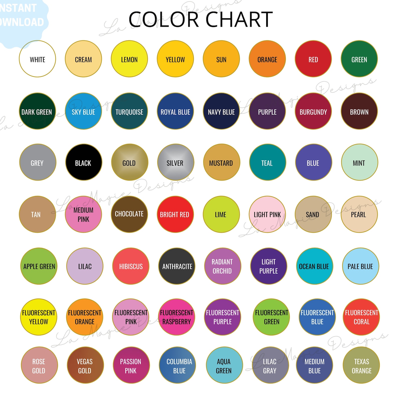 Siser Easyweed Color Chart - HTV Color Chart for Sisterweed P.S. Film ...