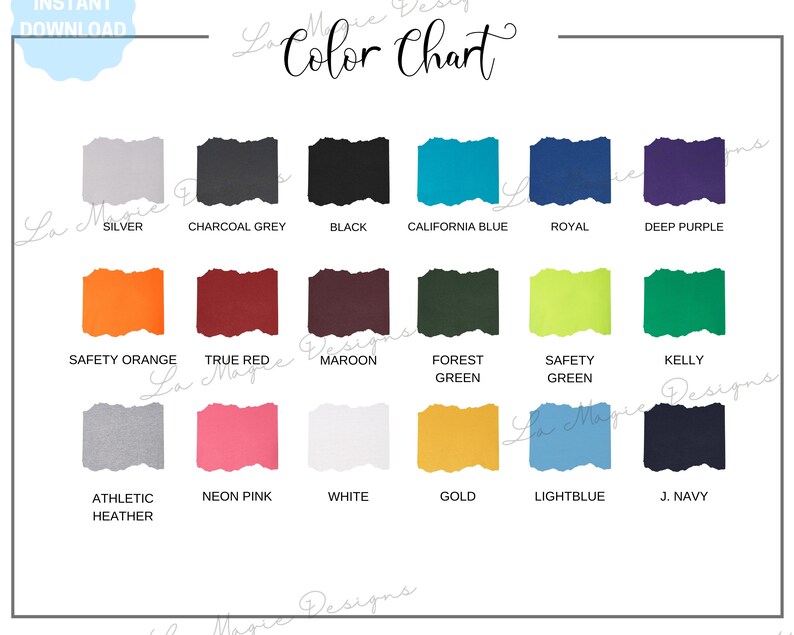 Jerzees 21MR Color Chart|all Colros|jerzees Dri Power Poly T-shirt Size ...