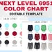 Next Level 6951 Color Chart Editable|next Level Raglan| N6951|color ...