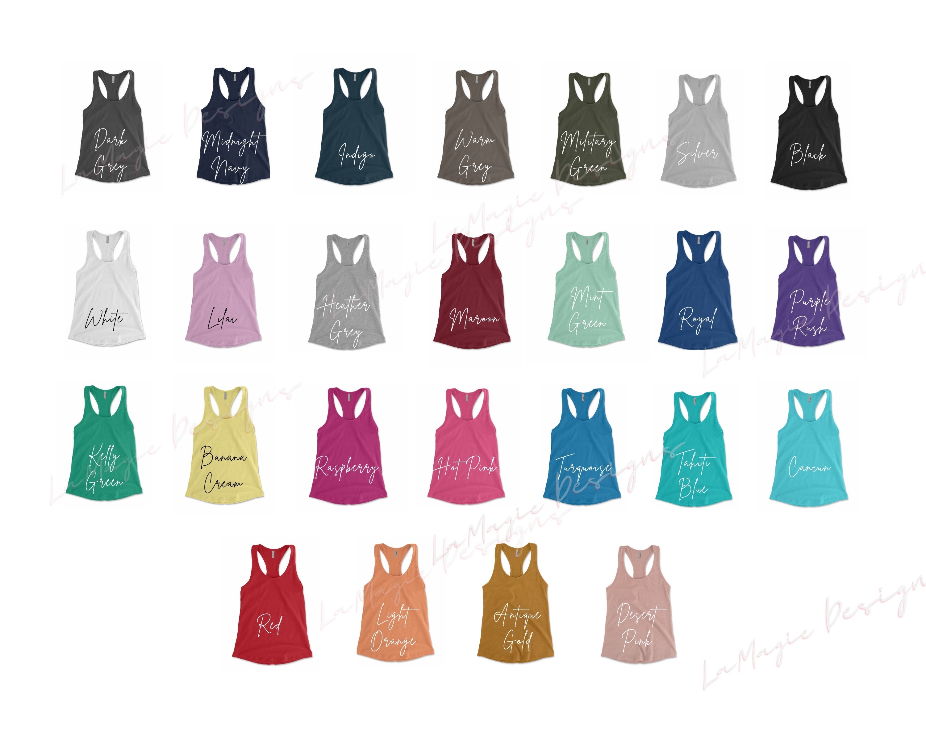 Editable Next Level 1533 Color Chart |all Colors|n1533 |next Level Tank ...