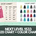 Next Level 1533 Size Chart and Color Chart | All Colors for N1533 Tank ...