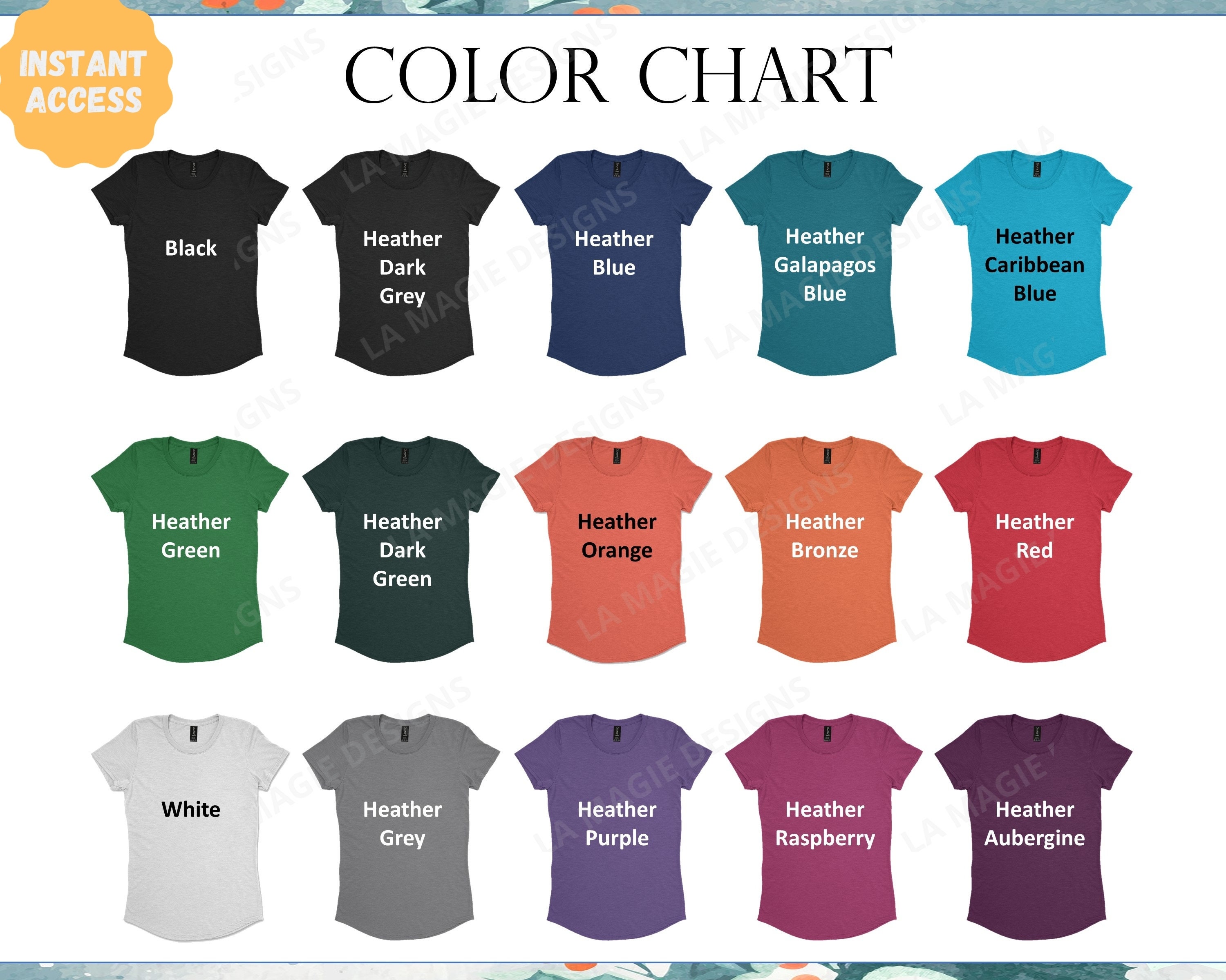 Anvil 6750L Size Chart- Anvil 6750L Color Chart | Anvil Women’s ...