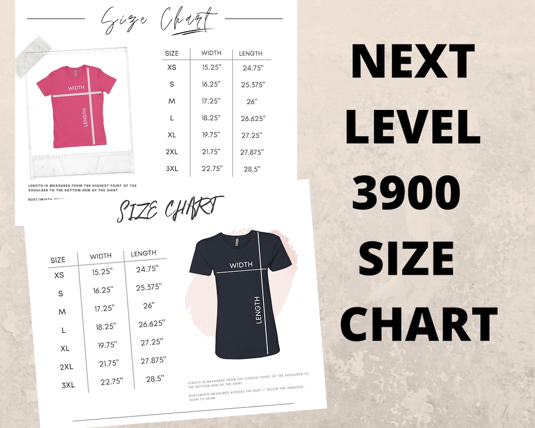 Next Level 3900 Size Chart|n3900|women’s Cotton Short Sleeve Boyfriend ...