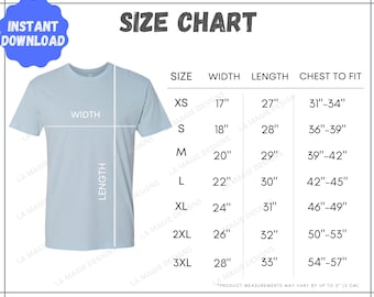 Next Level 3600 Size Chart - Etsy