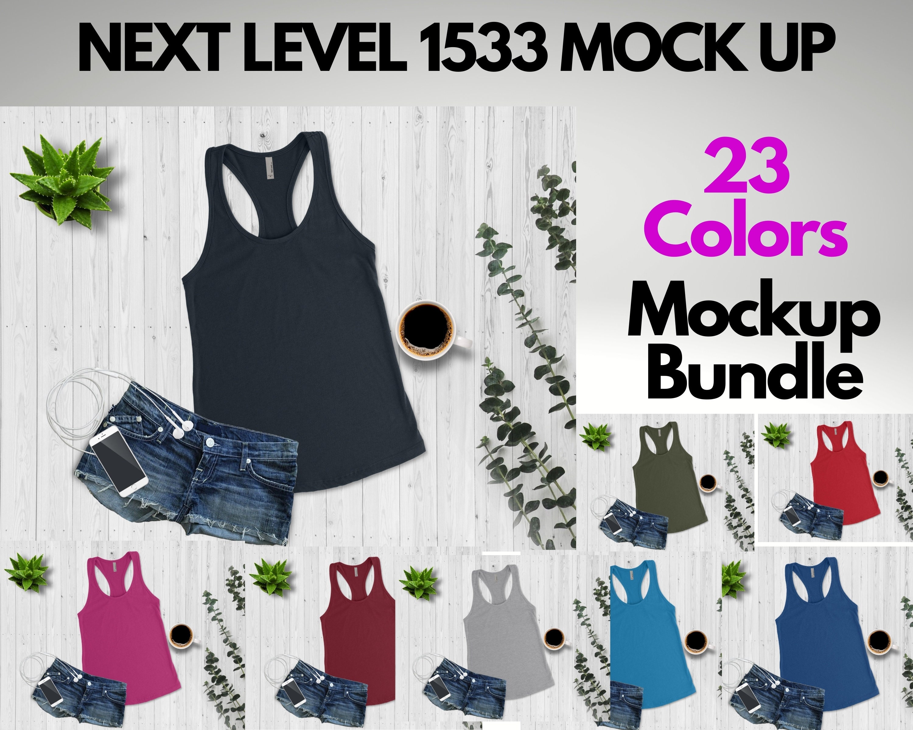 Next Level 1533 Size Chart and Color Chart|next Level 1533 Mockup ...