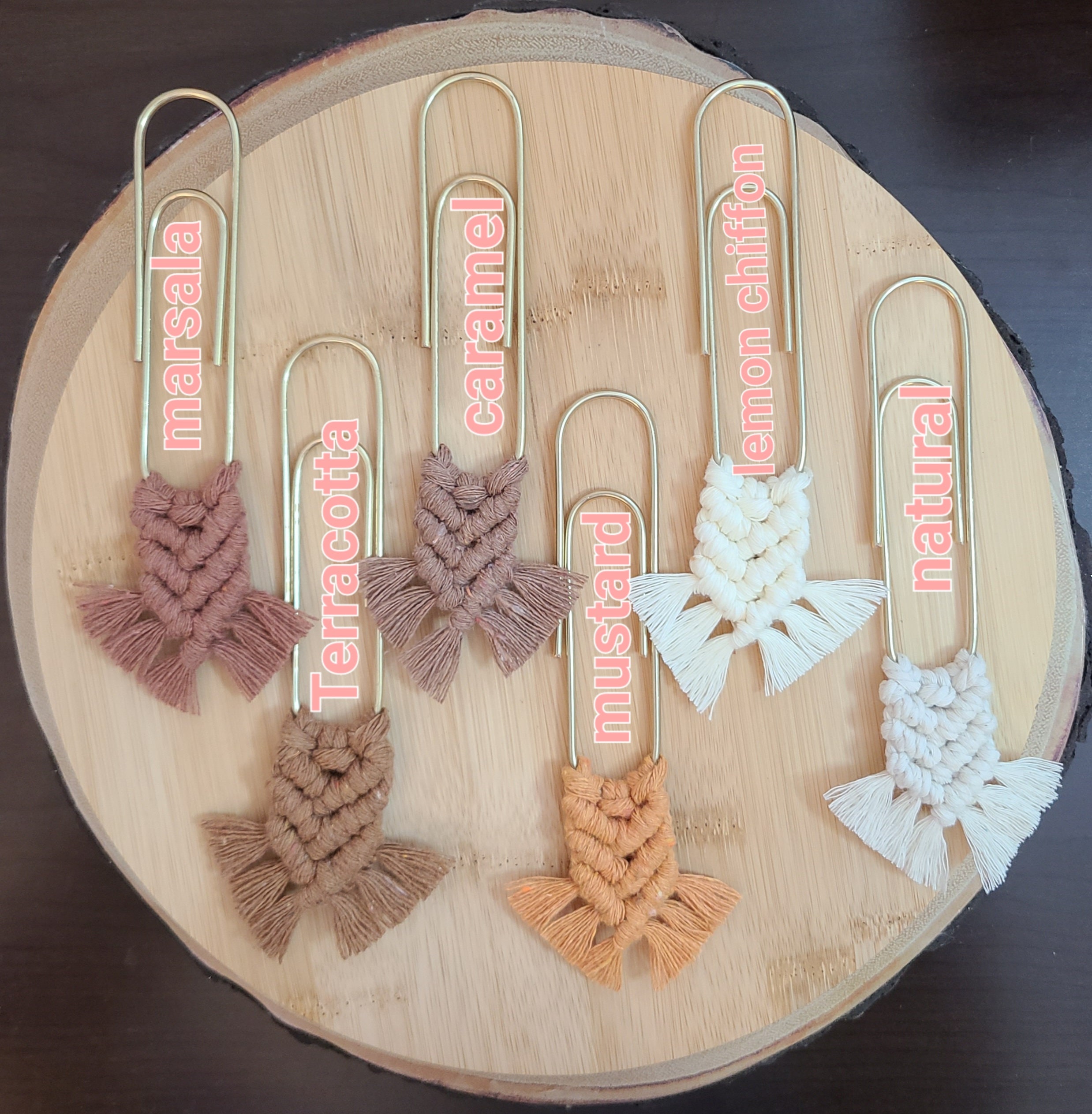 Macrame Paperclip Macrame Bookmarks Boho Paperclip - Etsy