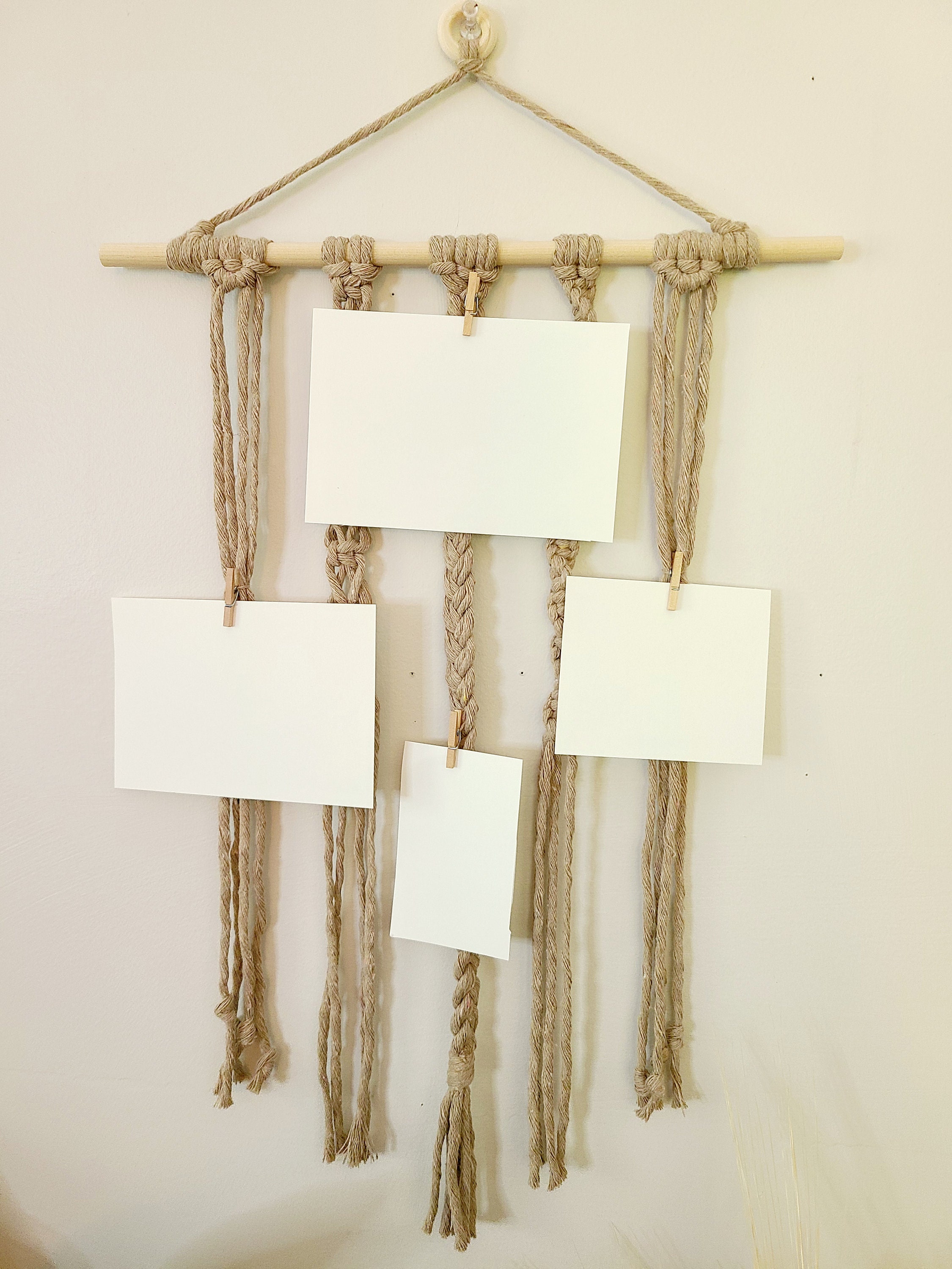 Macrame Photo Hanger / Macrame Photo Display Wall / Boho Decor / Photo ...