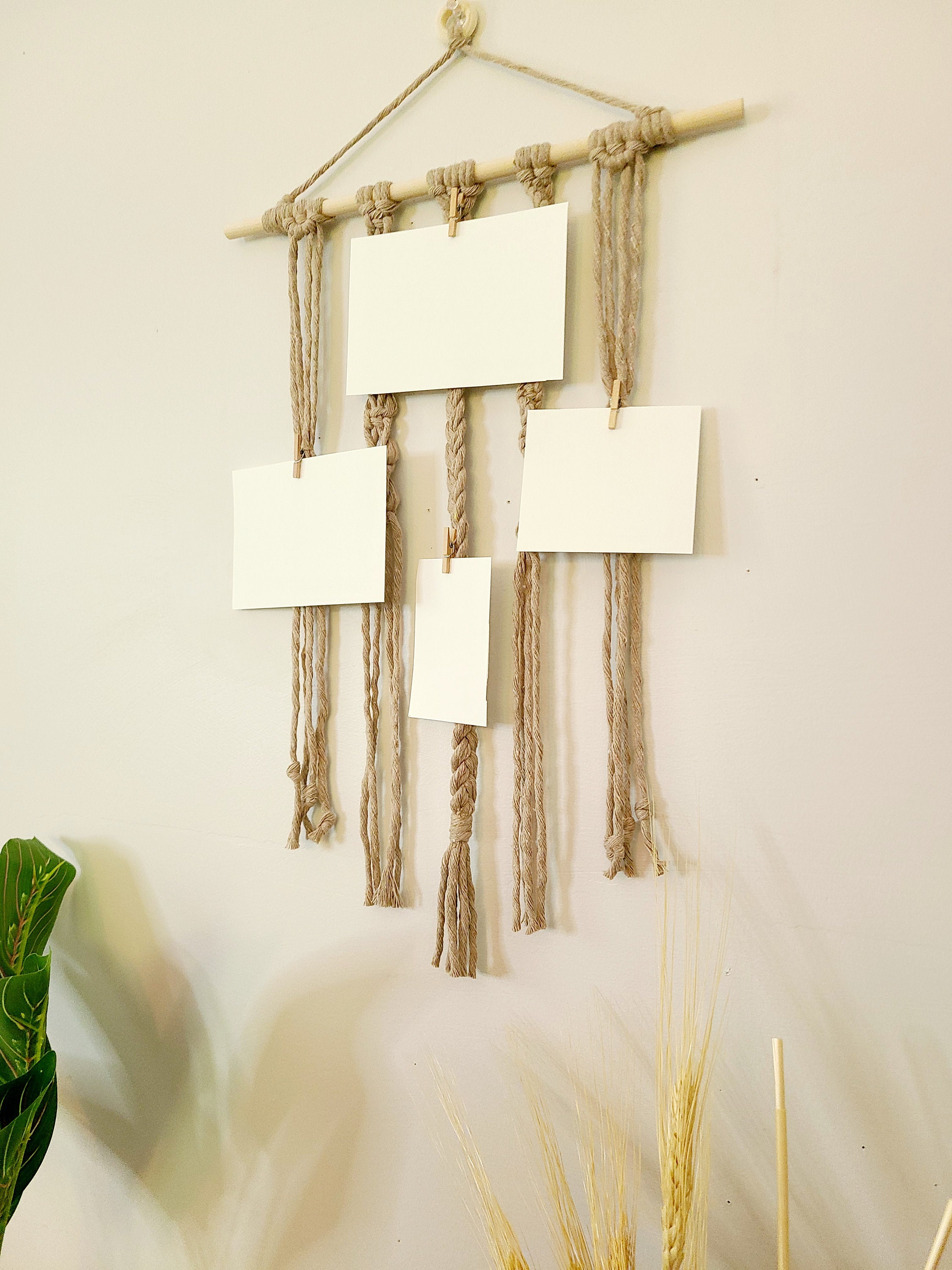 Macrame Photo Hanger / Macrame Photo Display Wall / Boho Decor / Photo ...