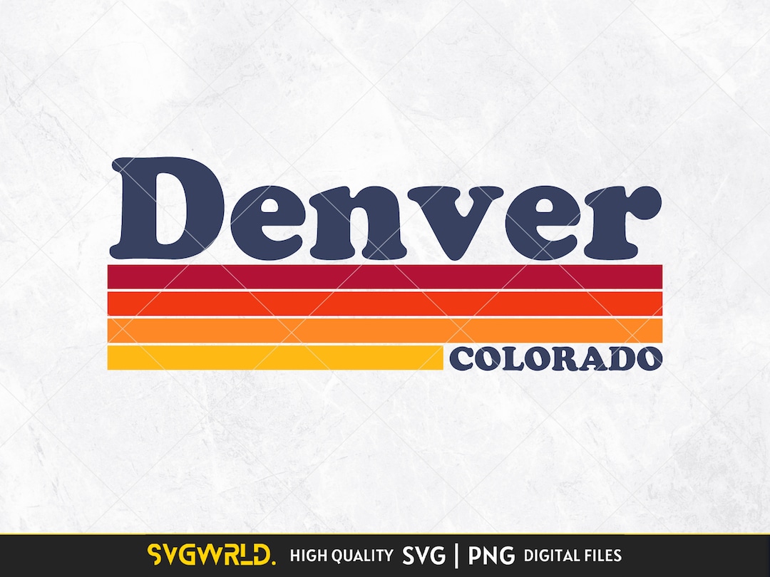 Denver, Colorado Retro Lines SVG PNG File | Instant Digital Download ...