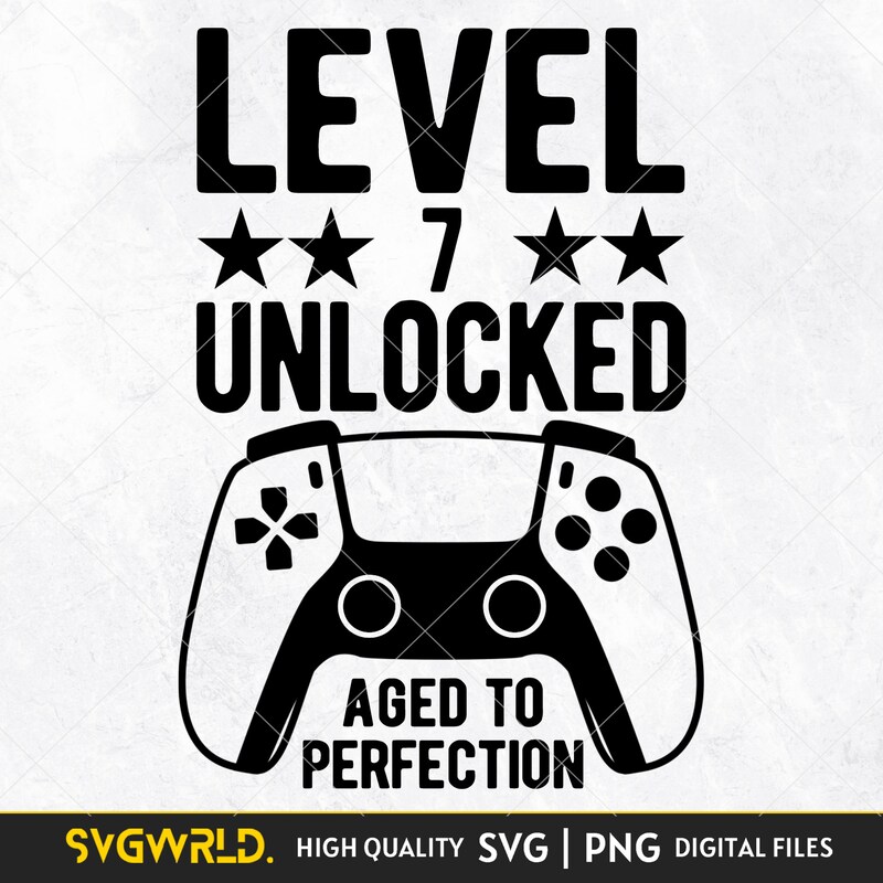 Level 7 Unlocked Svg - Etsy