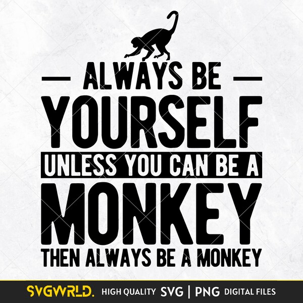 Monkey Svg - Etsy